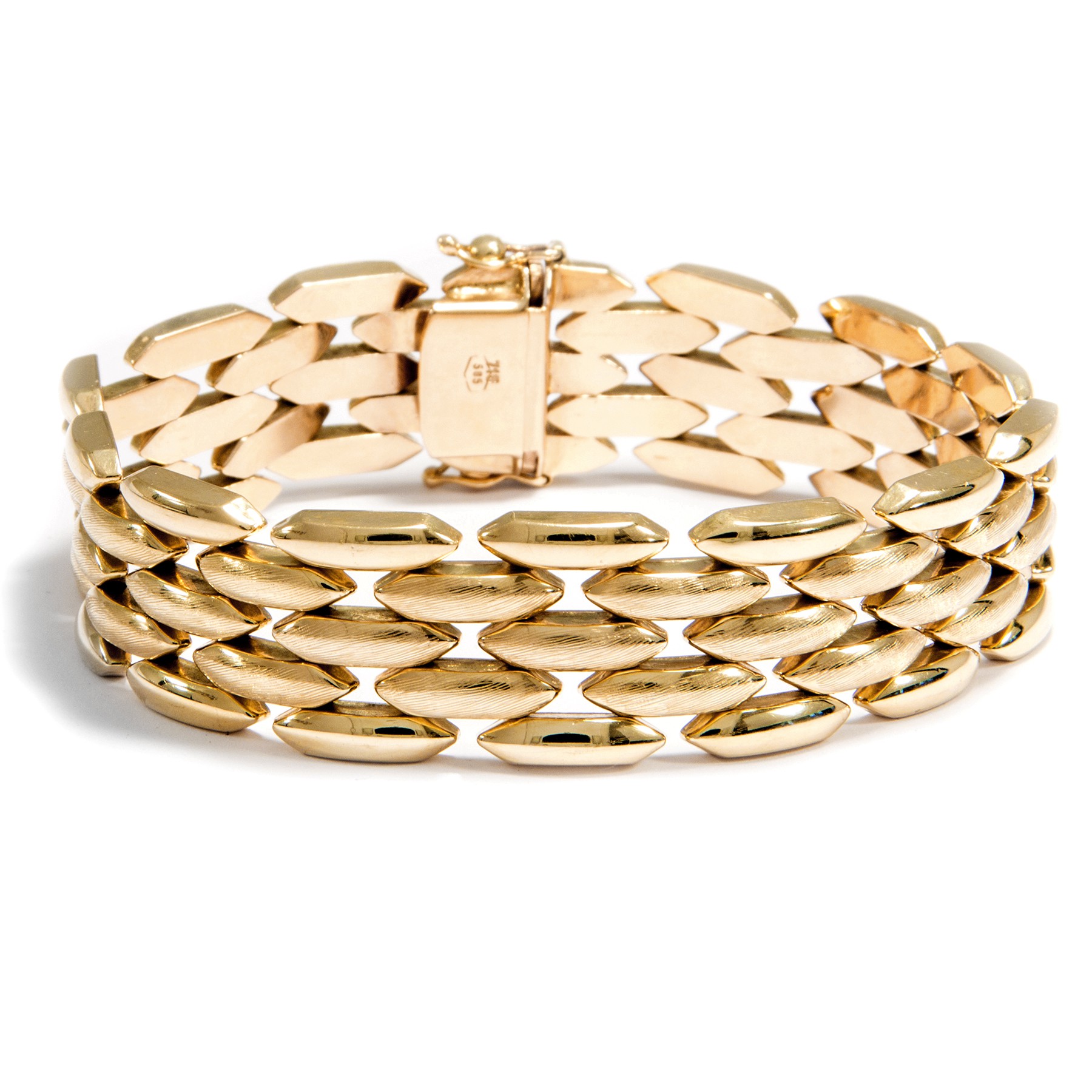 1960: Heavy 585/1000 Gold Bracelet, Vintage 14k Gold Bracelet/Bracelet ...